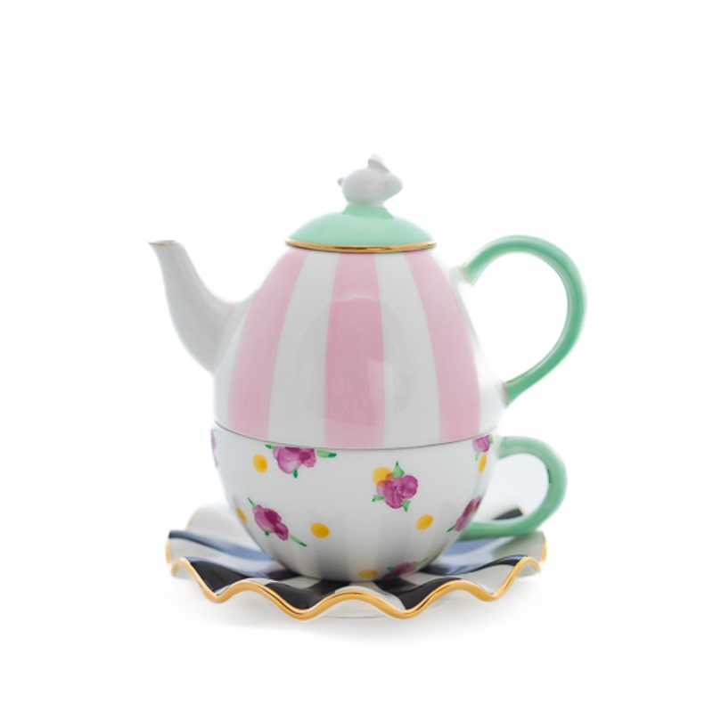 MacKenzie-Childs Rose Garden Tea for Me - La Petite Maison Blanche - Sequim