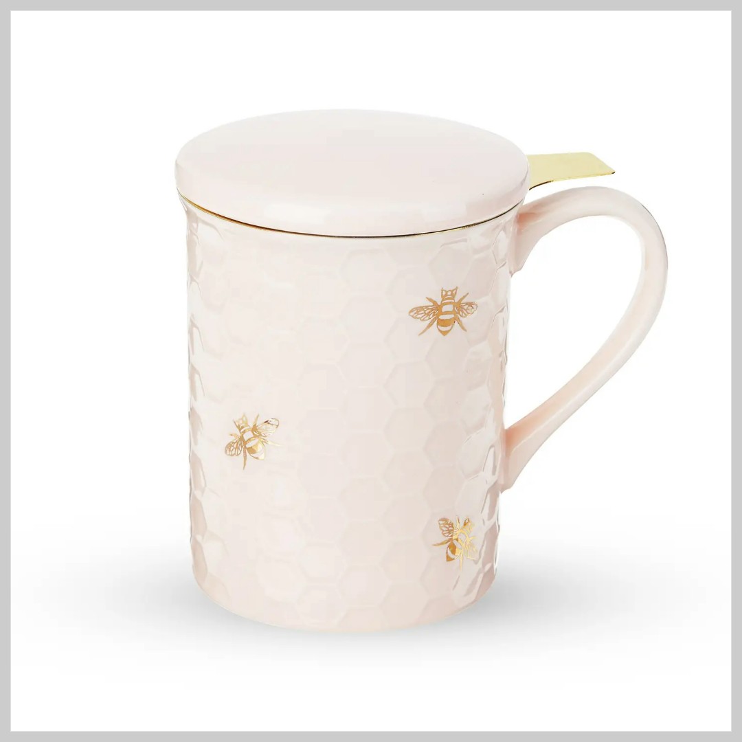 Pinky Up - Annette Honeycomb Ceramic Tea Mug & Infuser - La Petite ...
