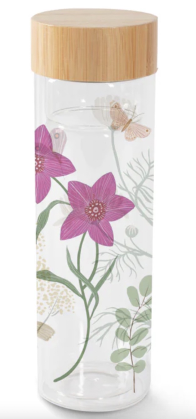 Fringe Studio Glass Hydration Bottle Botanica - La Petite Maison ...